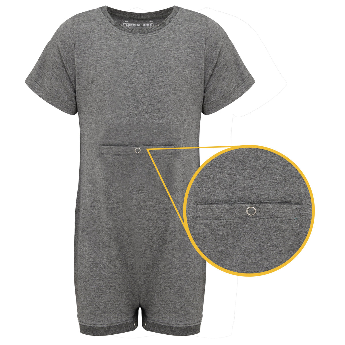 KayCey Adult Short Sleeve Bodysuit with Tube Access | SpecialKids.Company